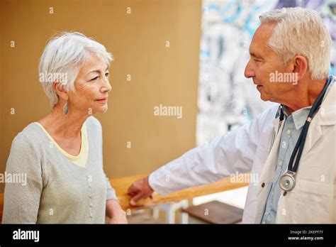 She Knows The Importance Of Regular Checkups A Senior Woman Visiting Her Doctor Stock Photo Alamy