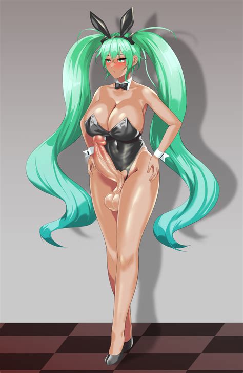 Rule 34 1futa Balls Big Balls Big Breasts Big Penis Blush Breasts Bunny Ears Bunnysuit Clothed