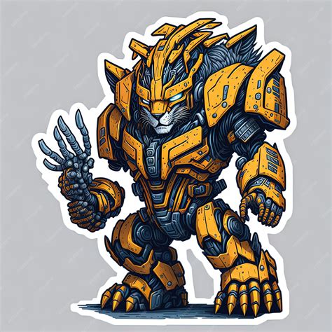 Premium Vector Robot Design Transformer Machine Metal Colorful