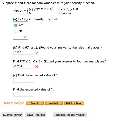 Solved Suppose X And Y Are Random Variables With Joint