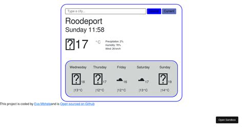 weather react icons examples codesandbox
