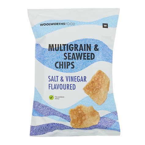 Salt And Vinegar Multigrain And Seaweed Chips 80 G Za