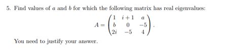 solved find values of a and b ﻿for which the following