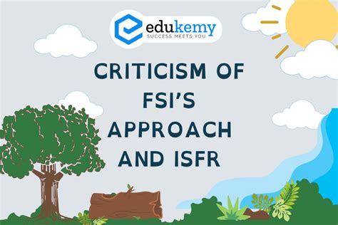 Criticism Of Fsi Approach And Isfr Upsc Environment Note