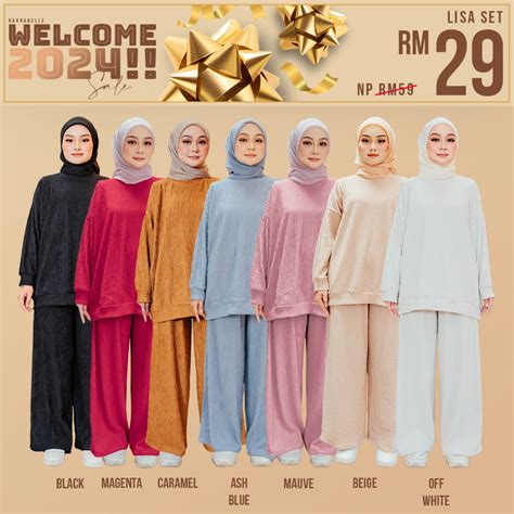 Haurabelle Lisa Set Casual Ironless Shopee Malaysia
