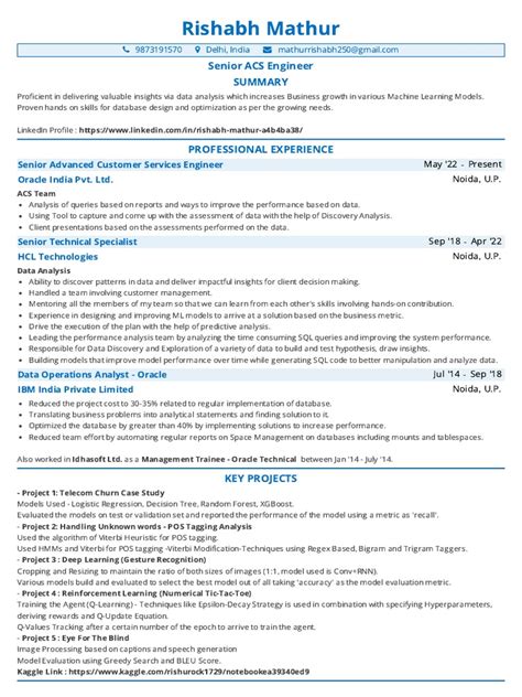 Rishabh Mathur Resume Pdf Machine Learning Deep Learning