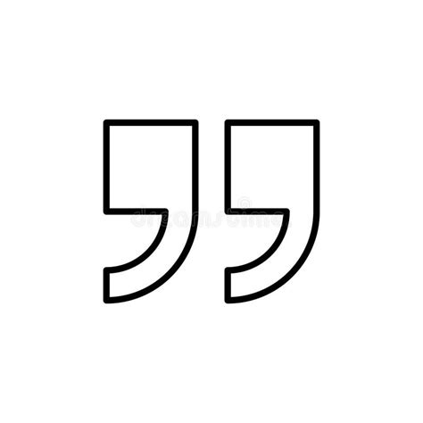 Quote Icon Quotation Mark Symbol Stock Vector Illustration Of
