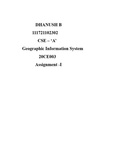 Gis Assignment 1 Pdf Geographic Information System Global Health