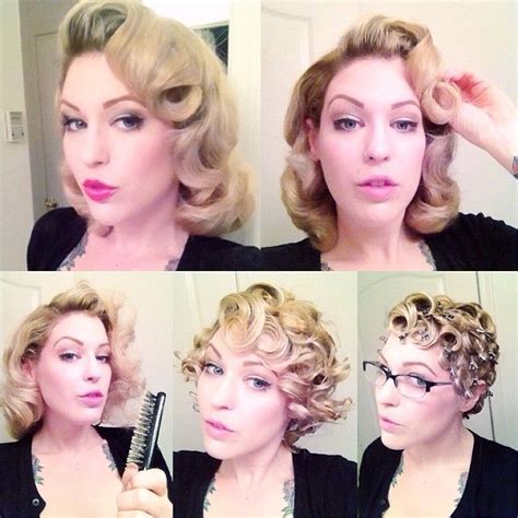 pin curls long hair tutorial - Andera Hardman