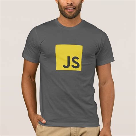 Javascript Logo T Shirt Dark Grey Zazzle