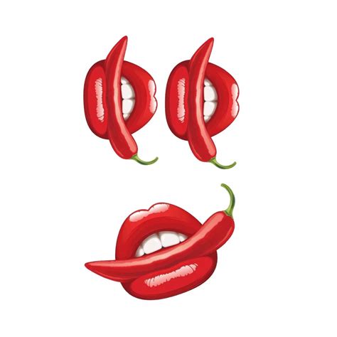 Boca Com Pimenta Uma Cartela Tatuagem Temporária 3 Adesivos Sex Íntimo