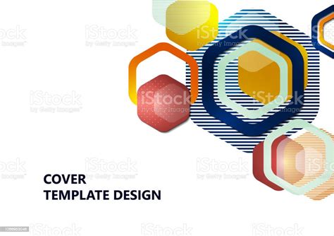 둥근 여러 가지 색의 육각형과 선의 밝은 추상적 배경 비즈니스 프레젠테이션 템플릿입니다 현대적인 기하학적 디자인 벡터 0명에 대한 스톡 벡터 아트 및 기타 이미지 Istock