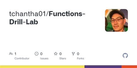 GitHub Tchantha Functions Drill Lab