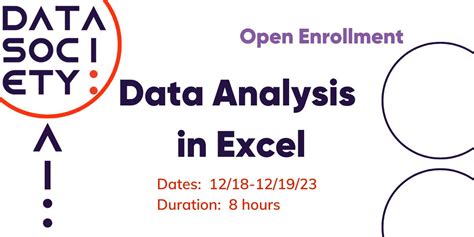 Learn Data Analysis With Excel Data Society Posted On The Topic Linkedin