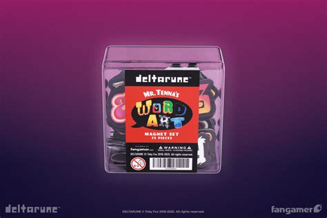 Deltarune Mr Tennas Word Art Magnet Set Fangamer