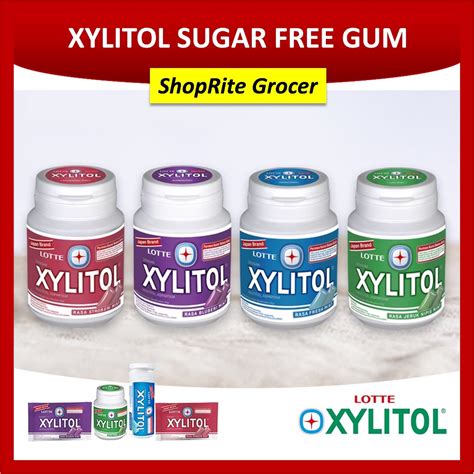 Lotte Xylitol Bottle Chewing Gum Lime Fresh Blueberry Mint Flavor
