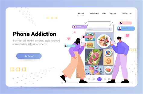 소셜 네트워크 커플에서 사진을 공유하고 보는 블로거가 팔로워 소셜 미디어 중독에 대한 게시물을 만드는 경우 고객 참여에 대한 스톡 벡터 아트 및 기타 이미지 Istock