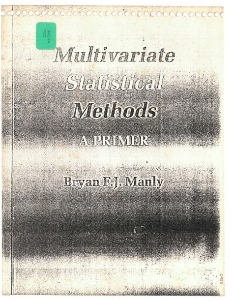 multivariate statistical method pdfcoffee