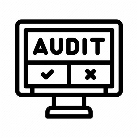 Audit Check Report Cross Analysis Quality Computer Icon