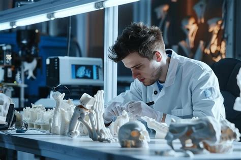 Biomedical Engineer Developing Prosthetics Premium Ai Generated Image