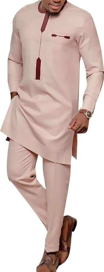 Critor Mens African 2 Piece Set Dashiki 2 Piece Ankara Set Men Long