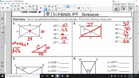 Unit Polygons And Quadrilaterals Homework Angles Of Poly
