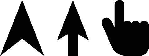 Computer Arrows And Hand Pointer Set 22714888 Vector Art At Vecteezy