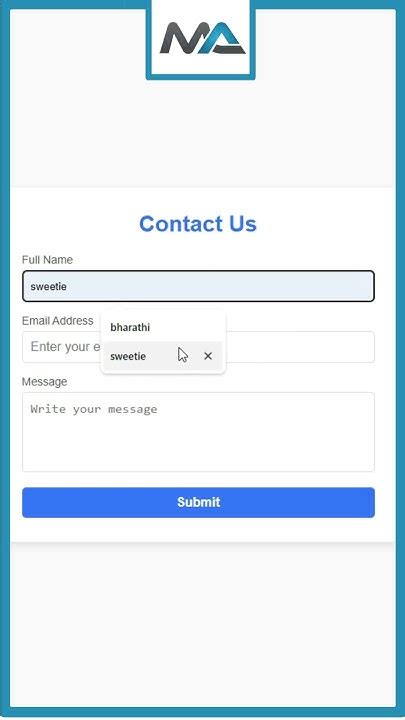create a stylish contact form in 60 seconds ⏱️ html css javascript shorts youtube