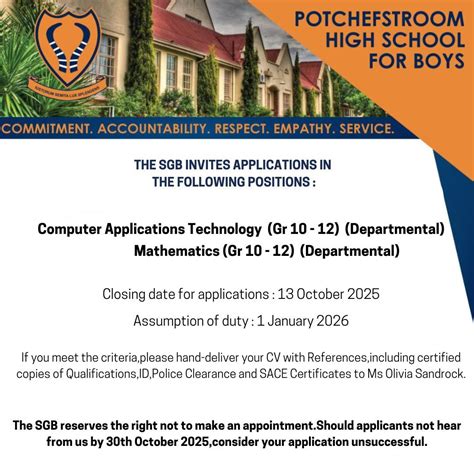 Potchefstroom High Potchefstroom High School For Boys