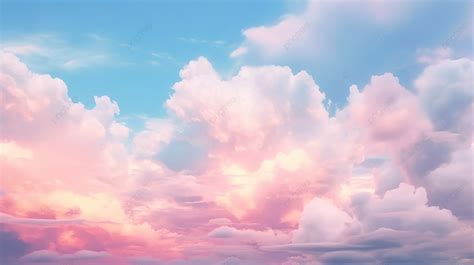 Langit Merah Muda Dan Biru Yang Indah Mengembang Langit Dramatis