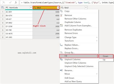 Fill Values In Column In Power Bi Sql Bi Tutorials