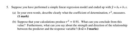 Solved Suppose You Have Performed A Simple Linear Chegg