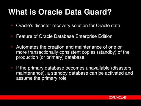 Ppt Oracle Data Guard Maximum Data Protection At Minimum Cost Powerpoint Presentation Id