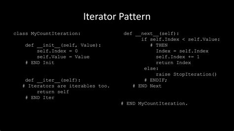 Python The Iterator Pattern Pptx Programming Languages Computing