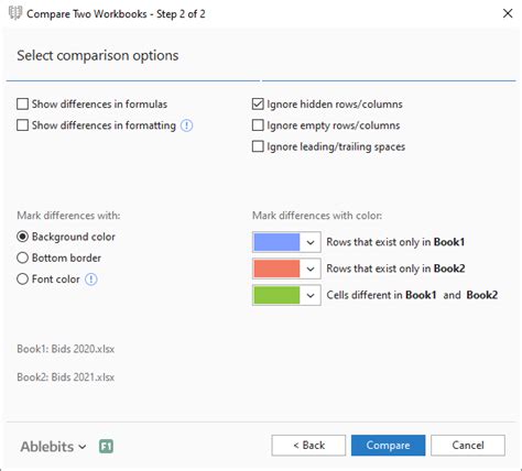 How To Compare Two Files In Excel With Ultimate Suite