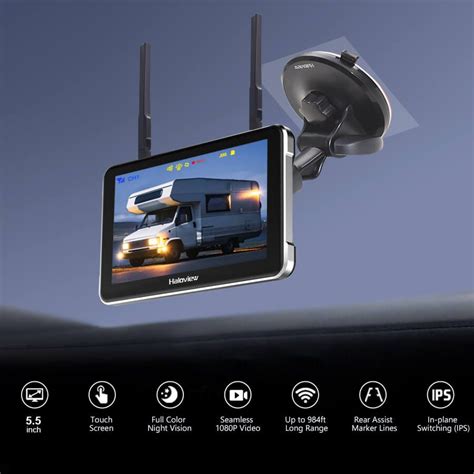 Byte Tango BT6 Touch Ultimate 1080P Wireless Backup Camera System With 4 Cameras Touch Screen
