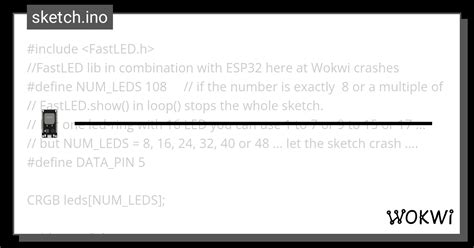 Fastled Esp32 Wokwi Esp32 Stm32 Arduino Simulator
