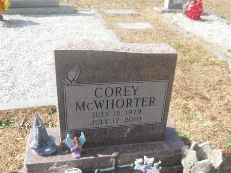 Corey Brian Mcwhorter 1979 2010 Mémorial Find A Grave