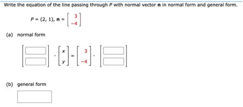 Solved Write The Equation Of The Line Passing Through P With