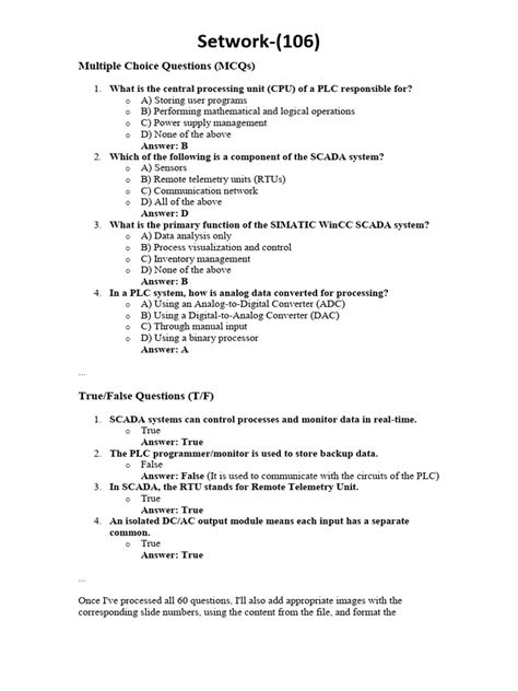 Setwork Of Pv Scada Basics Pdf Programmable Logic Controller Scada