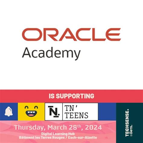 oracle academy proud sponsor of tn teens event 2024 luxembourg