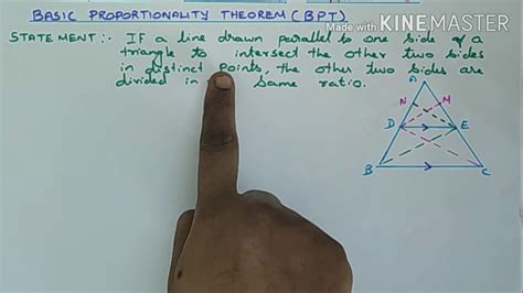 Cbsesslc Mathematics Triangles Basic Proportionality Theorembpt