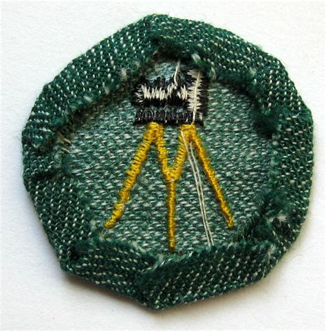 Vintage Girl Scout 1948 1955 Photography Badge Tripod Camera