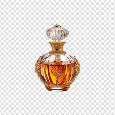 Роскошная бутылка с парфюмерией на прозрачном фоне Премиум Ai сгенерированный Psd