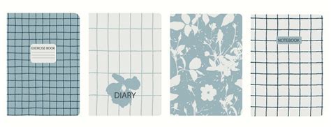 Cover Page Templates With Flowers Headers Vector Image