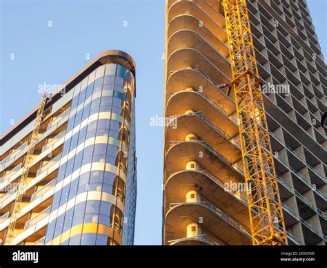 The Frame Of A High Rise Building Under Construction Reinforced