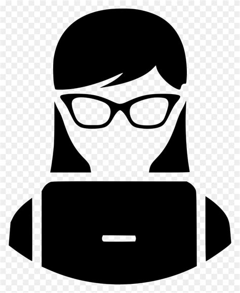 Student Lady Nerd Laptop Png Icon Free Download Nerd Png Flyclipart