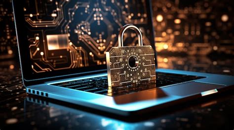 Premium Photo Cyber Safety Concept Locked And Key On Laptop Computer Keyboard
