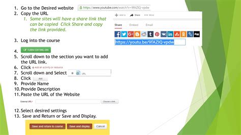 Adding Urls Moodle Course Ppt