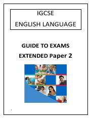 IGCSE English Language: Exam Guide for Paper 2 Reading | Course Hero